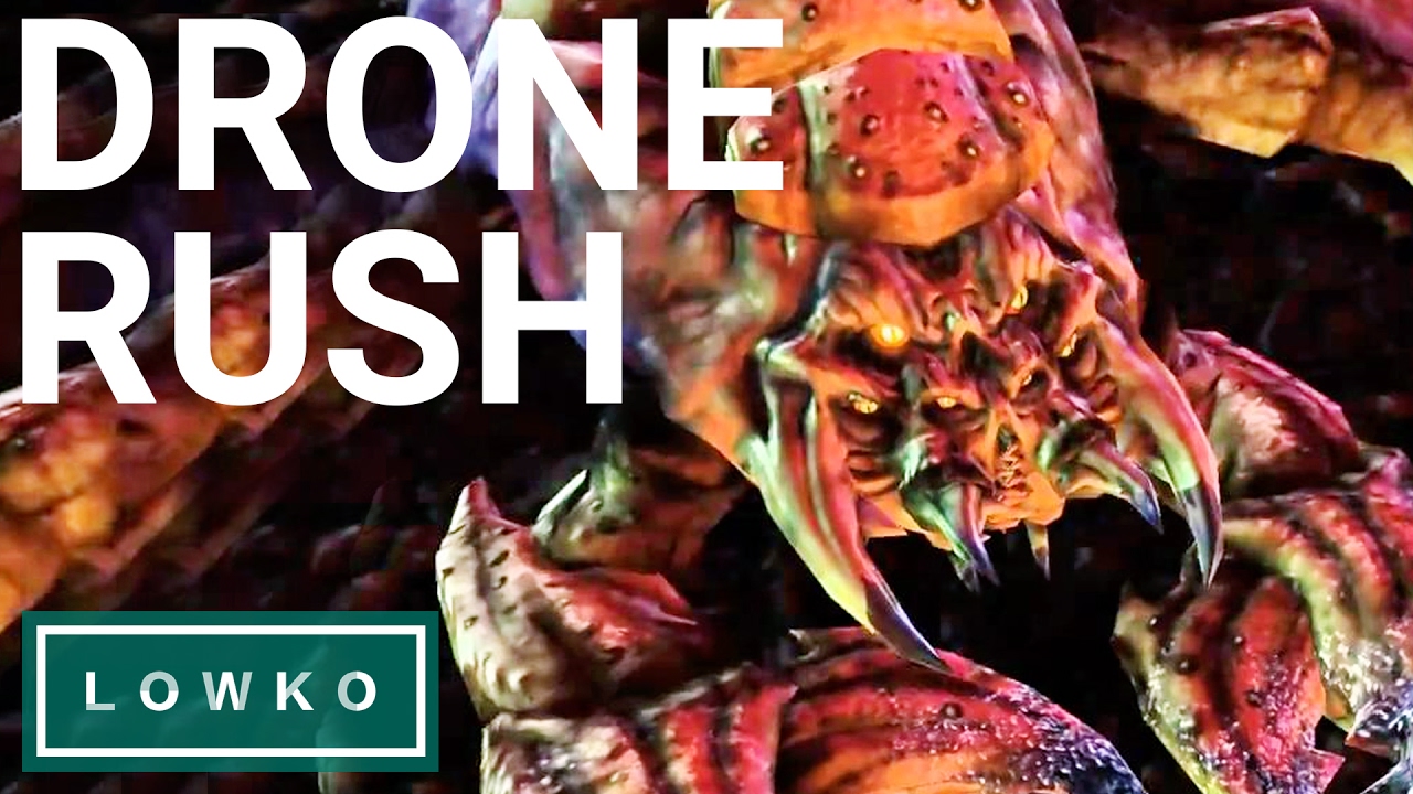 StarCraft 2: DRONE RUSH?! - YouTube