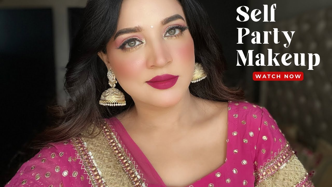 PARTY MAKEUP FOR BEGINNERS | Party Makeup at Home | Pink Party Makeup ...