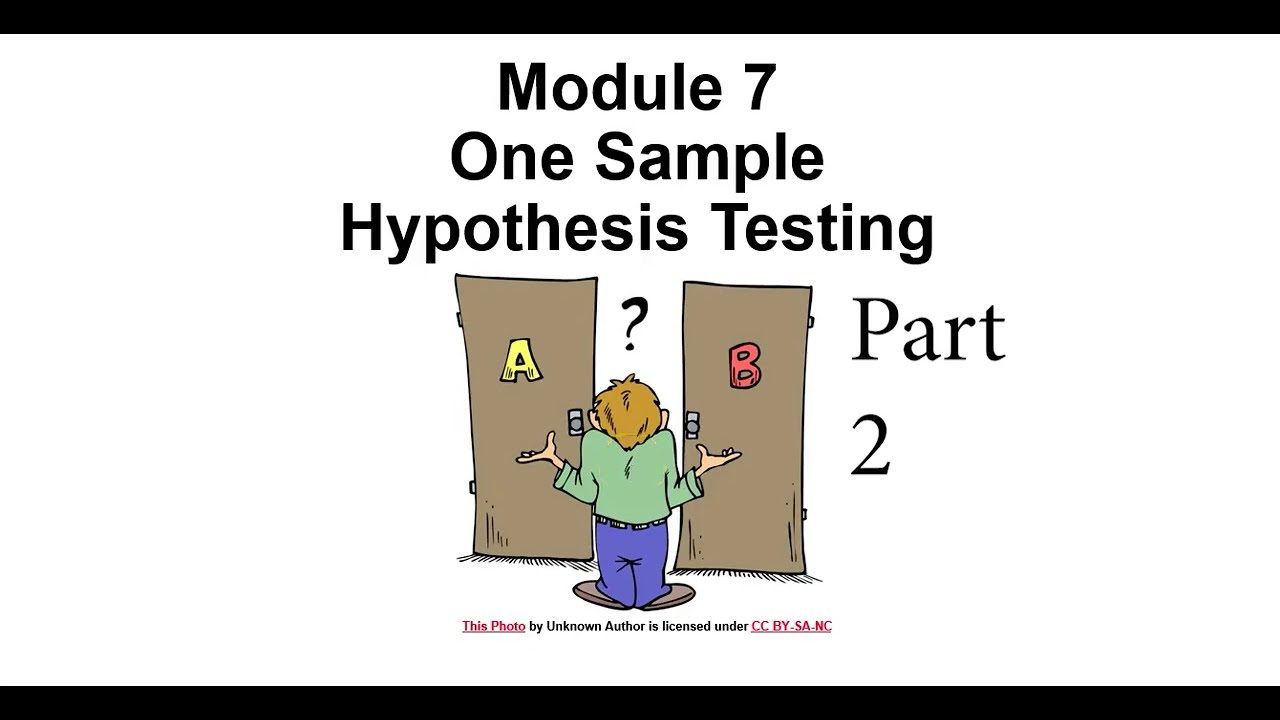 Module 7 Hypothesis Testing Introduction 2 Youtube