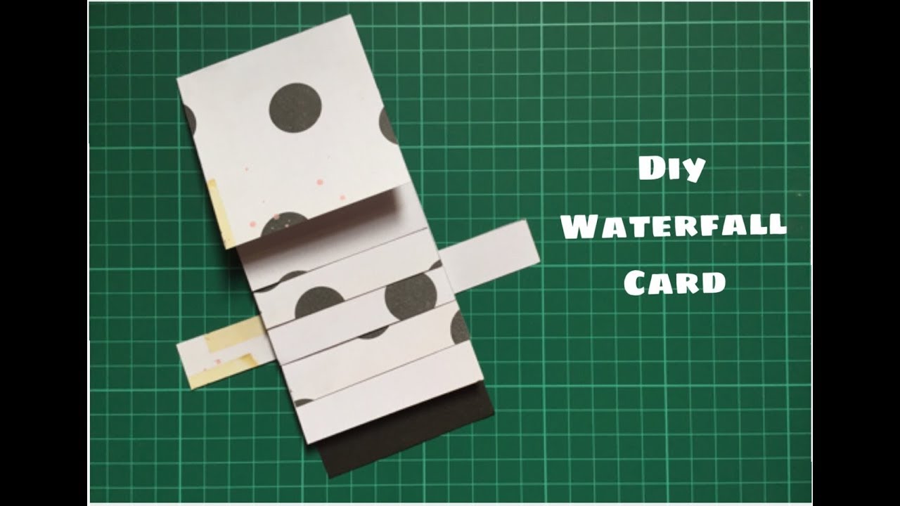 Diy Waterfall Card | Diy Waterfall Card for Scrapbook | - YouTube