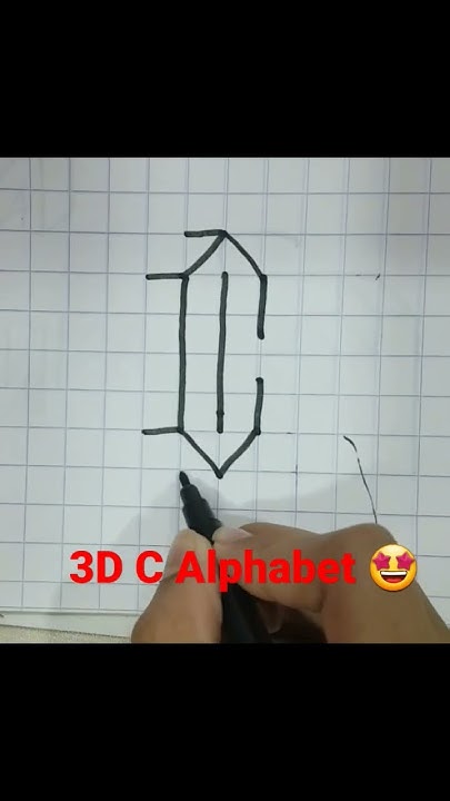 #3dart #3dc #how to draw 3d c letter - YouTube