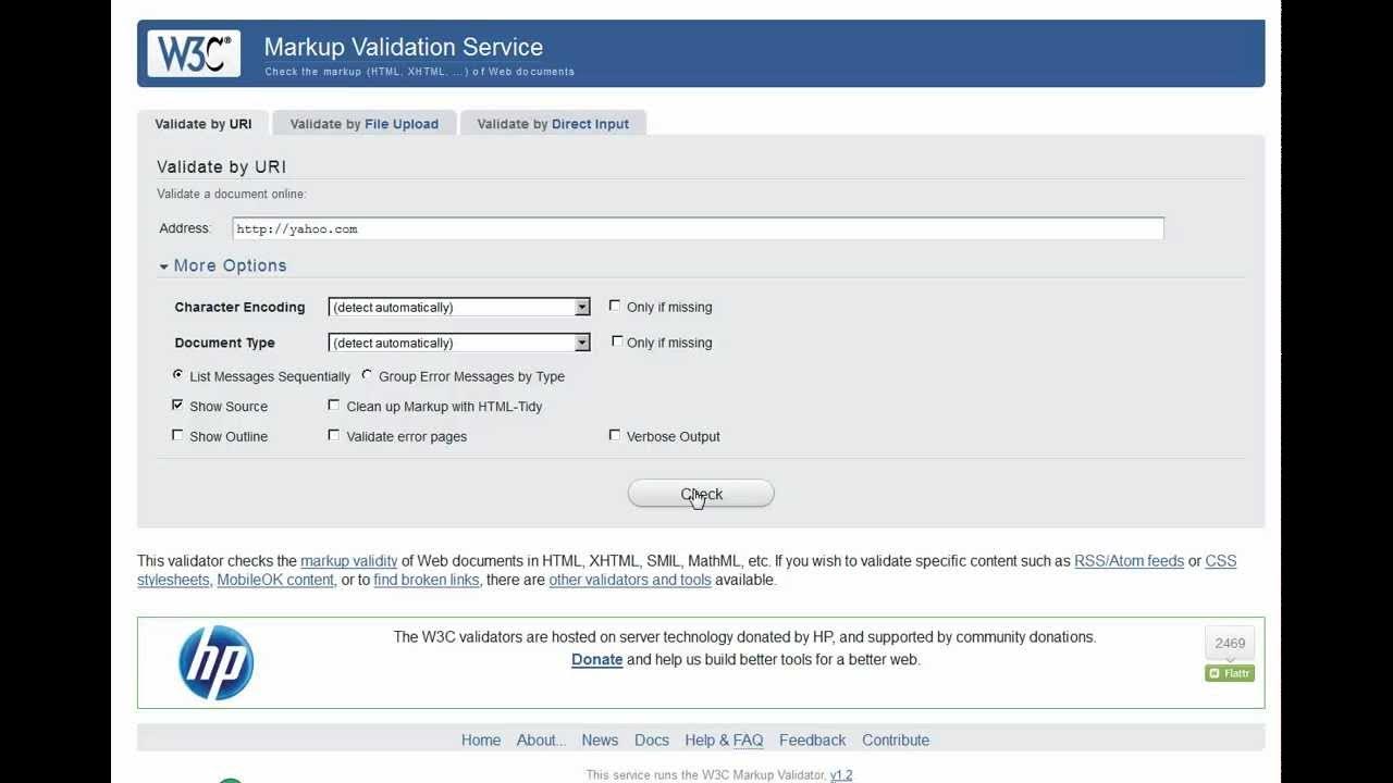 A Walkthrough the W3C Markup Validation Service - YouTube