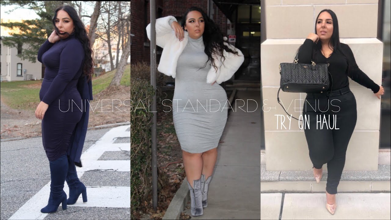 UNIVERSAL STANDARD & VENUS PLUS SIZE TRY ON HAUL - YouTube