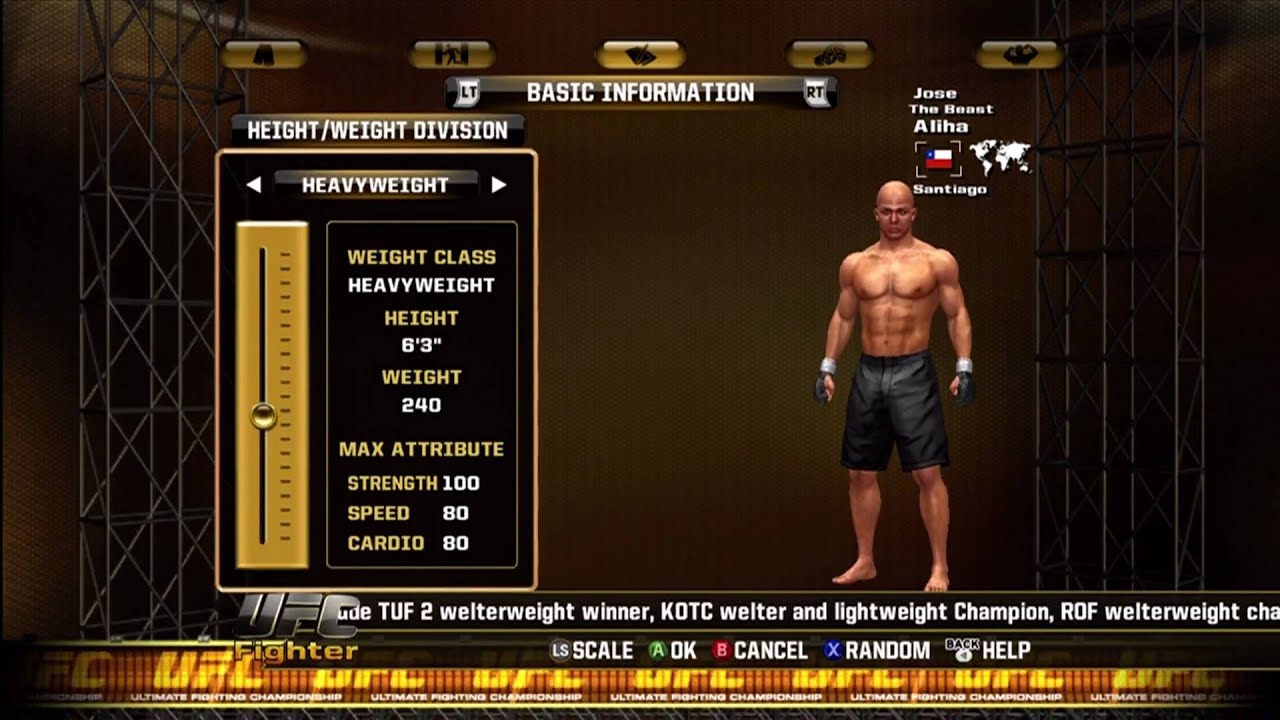 UFC 2010 - Xbox 360 "Custom Fighter" - YouTube