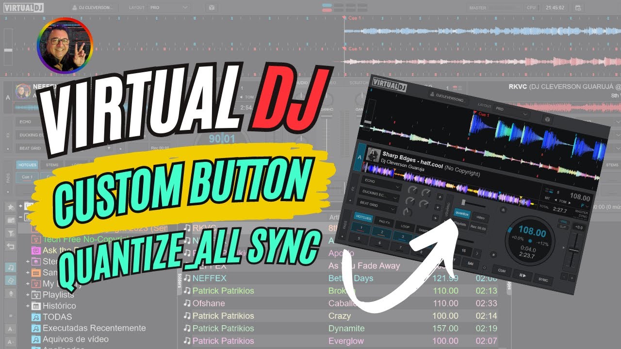 VIRTUAL DJ | QUANTIZE (BOTÃO PERSONALIZADO) - YouTube