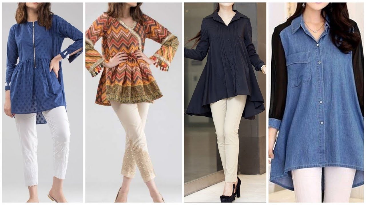 Stylish Long Top designs for girls || kurta style dress design for ...