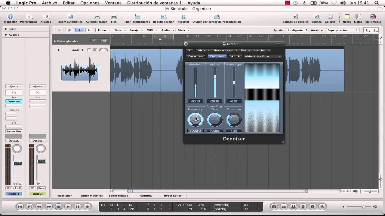 Plugin de efectos en Logic Pro 9- Denoiser - YouTube