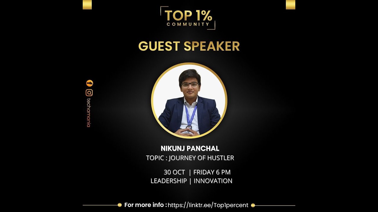 Top 1% Community : Friday Talk - Nikunj Panchal - YouTube