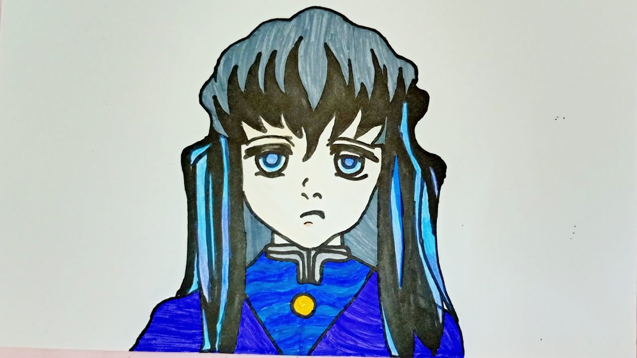 How to draw Moichiro from demon slayer - YouTube