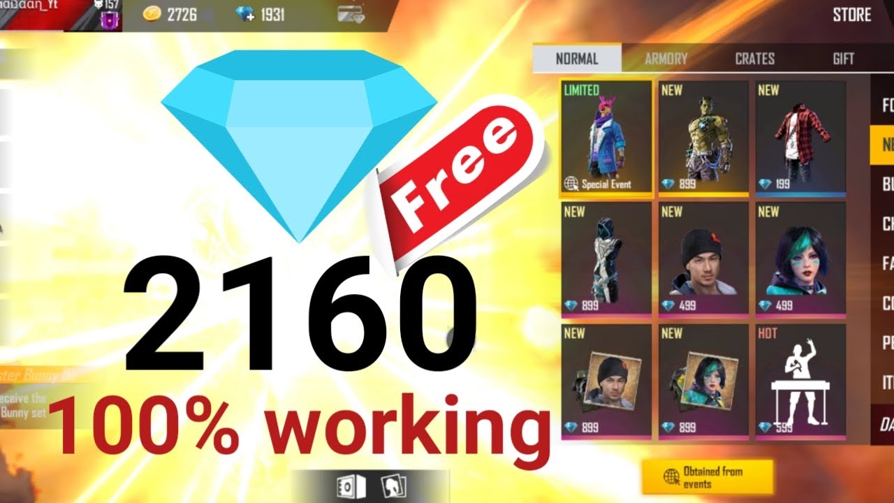 How To Get Free Diamond in Garena Free Fire !! Get Free Diamond 100% ...