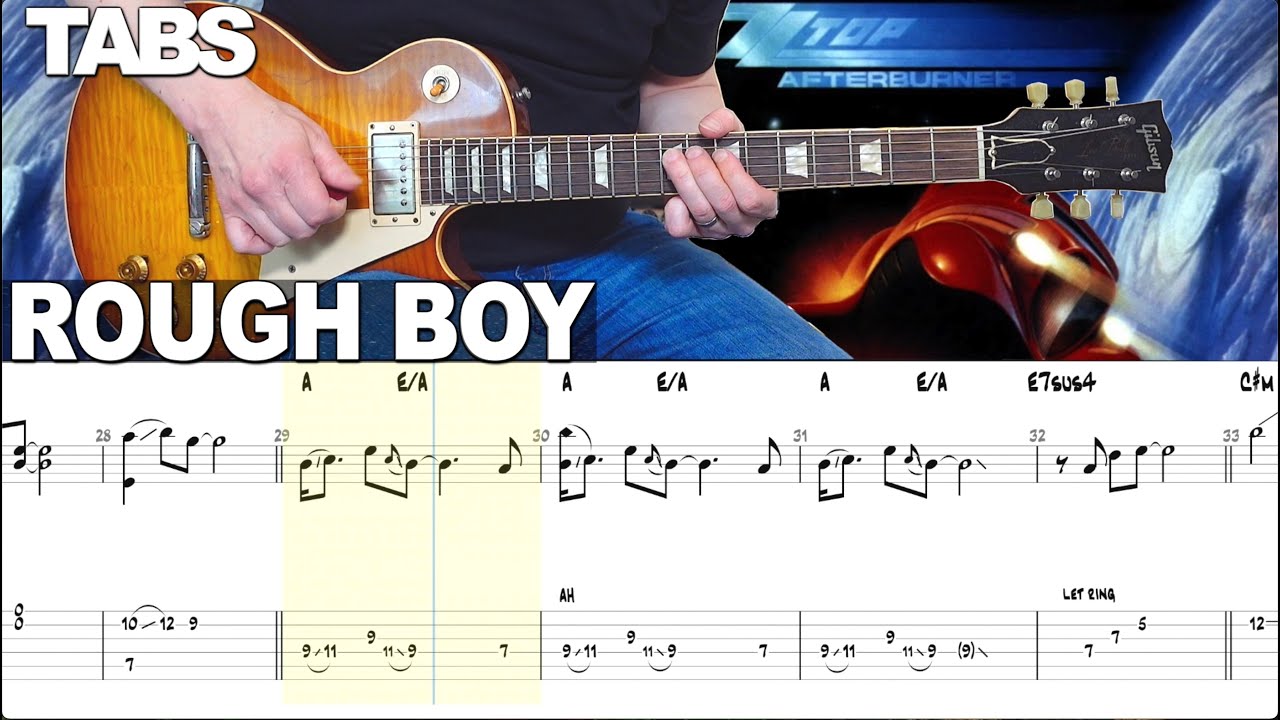 ZZ Top - Rough Boy | Guitar cover WITH TABS | - YouTube