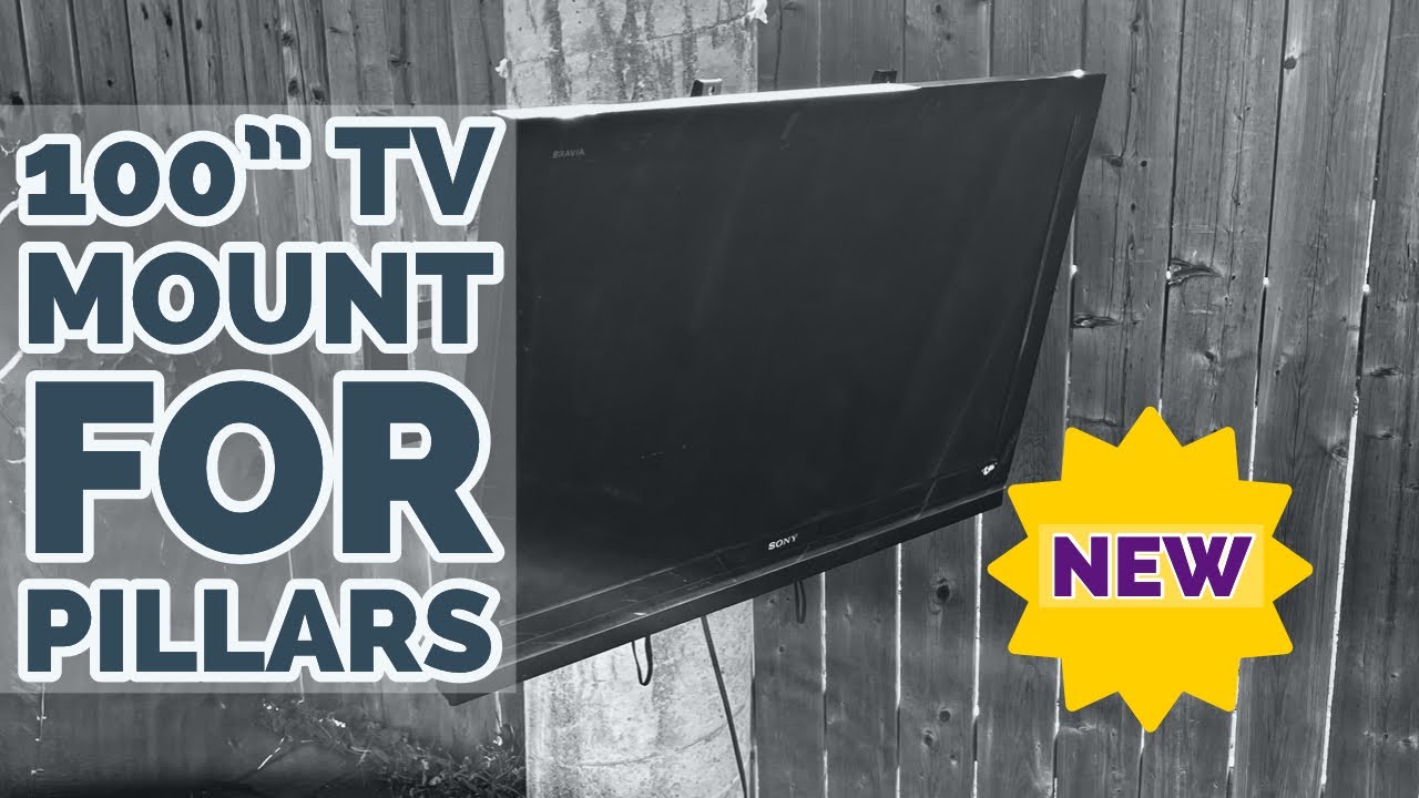 Tilting Column TV mount for Large and Heavy TVs 60" to 90”. upto 120lbs ...