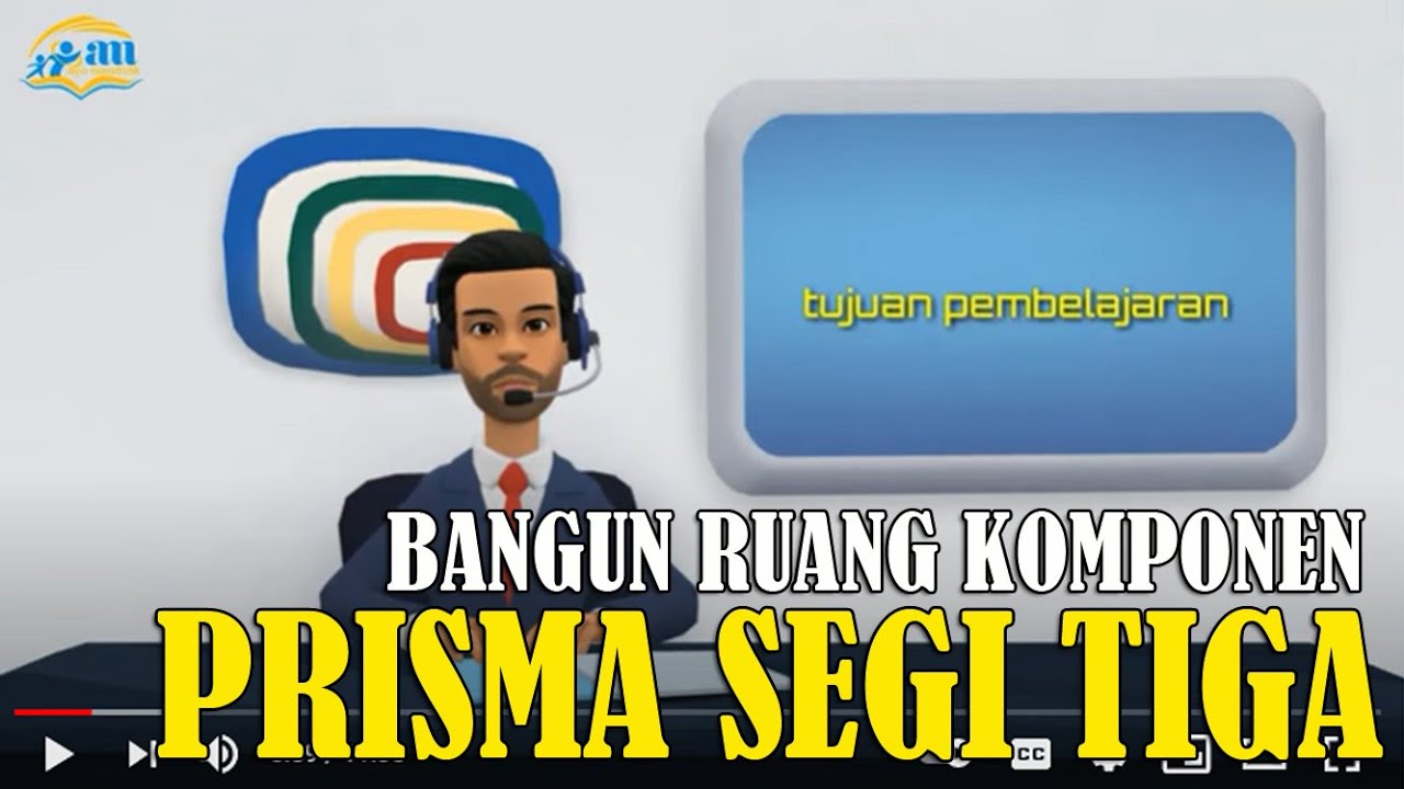 BANGUN RUANG KOMPONEN PRISMA SEGI TIGA | video animasi kartun - YouTube