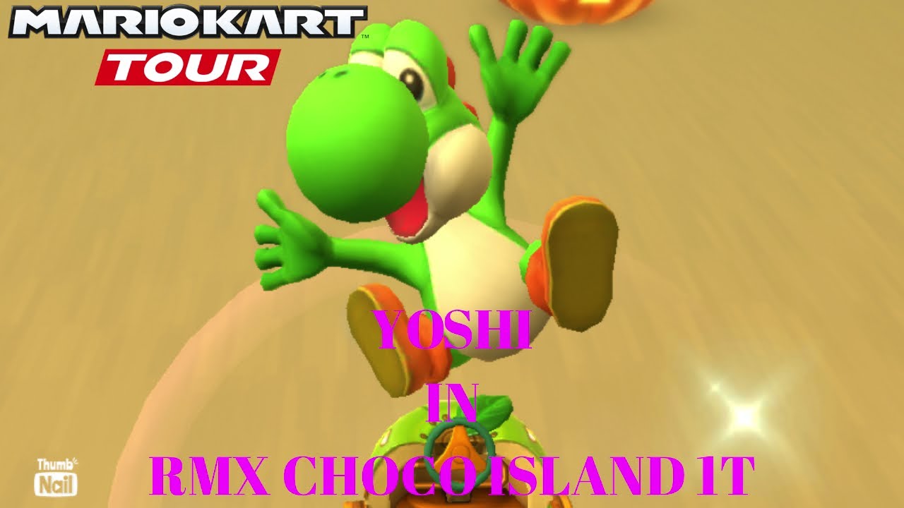 Mario Kart Tour - Yoshi in RMX Choco Island 1T - YouTube