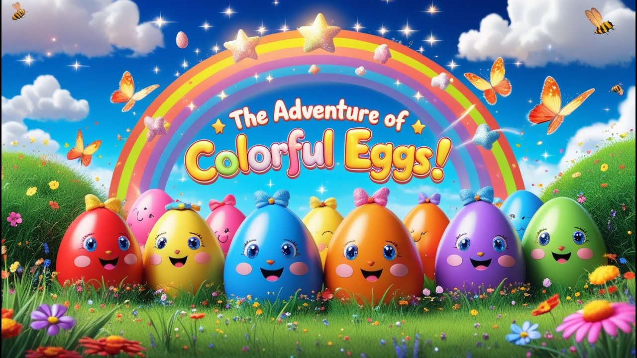 The Adventure of Colorful Eggs | Fun & Magical Kids Rhyme Song | AI ...
