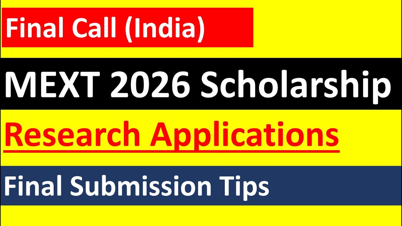 Final Submission Tips - MEXT 2026 Scholarship Preliminary Application ...
