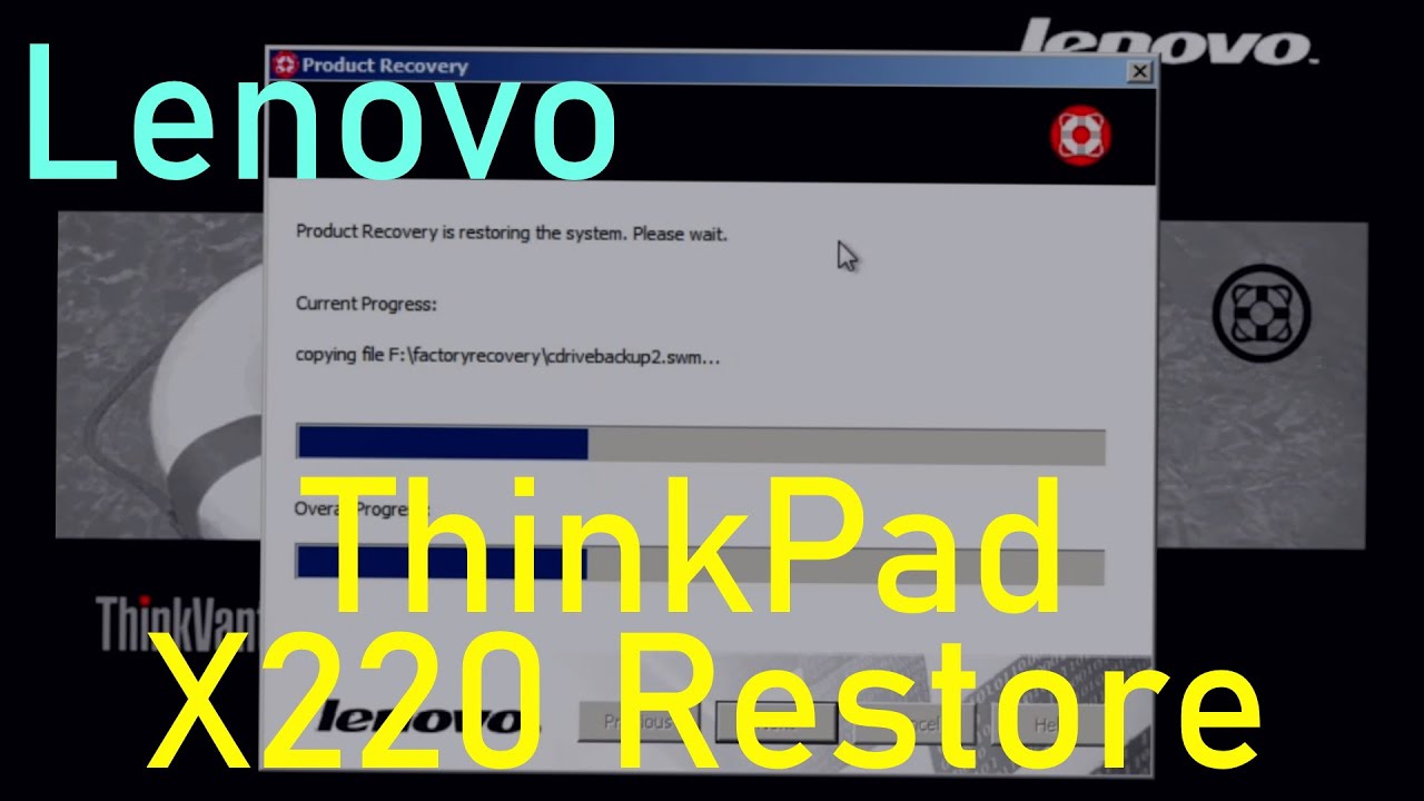 Restoring Lenovo ThinkPad X220 factory image - YouTube