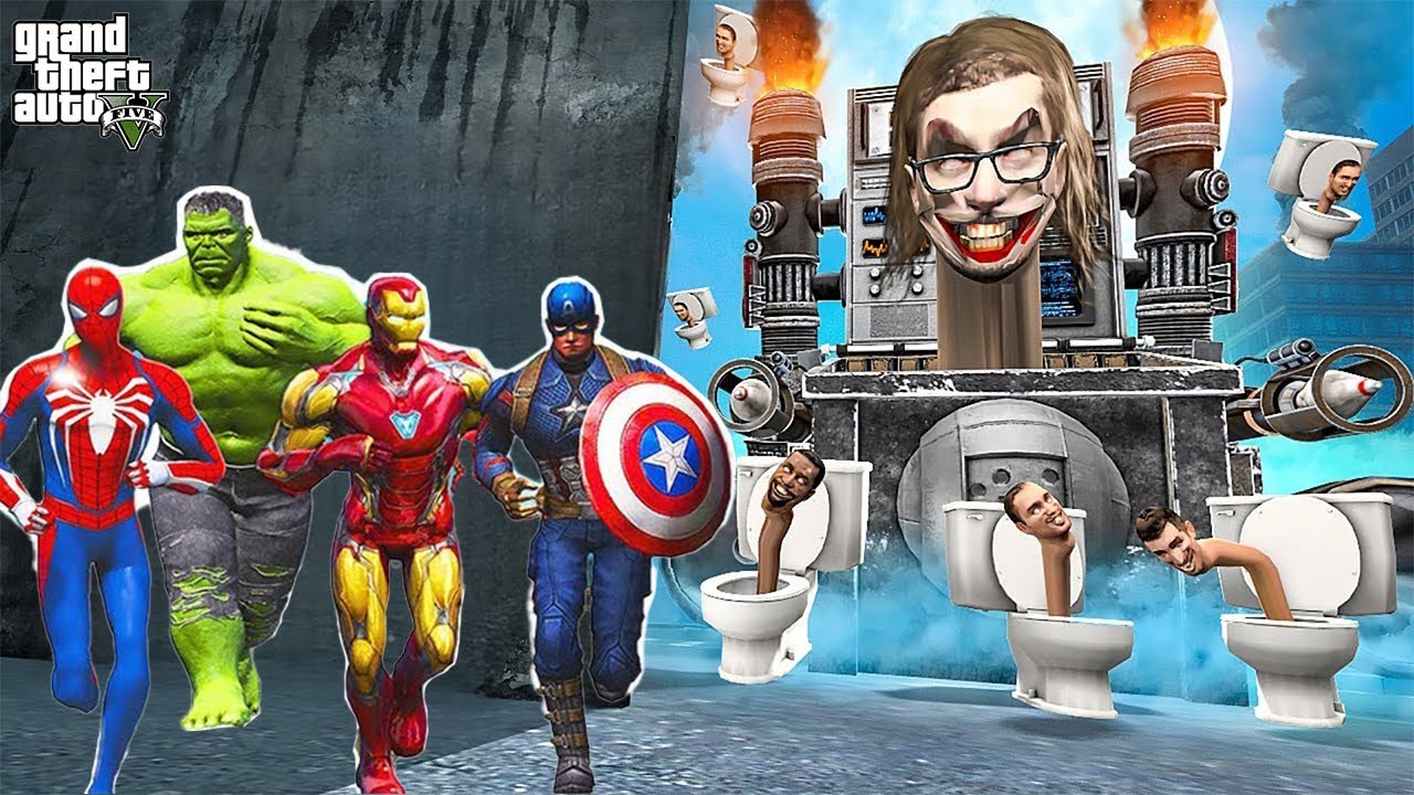 SKIBIDI TOILET ARMY vs SUPERHEROS in GTA 5 | Gta 5 tamil | Skibidi ...