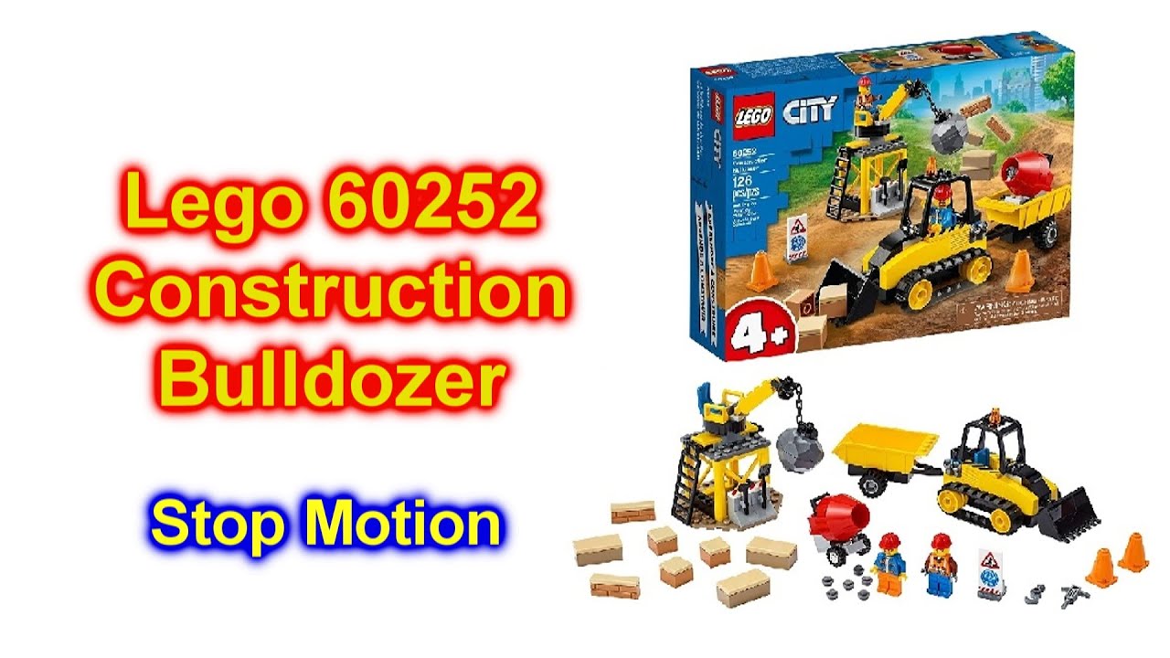 LEGO 60252 City Construction Bulldozer Toy Construction Set Unbox Stop ...