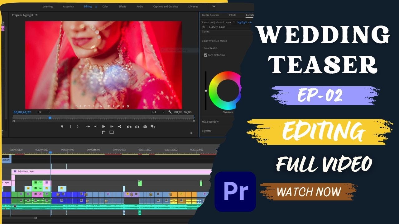 How to edit wedding Teaser & Highlights || Premiere pro Tutorial #premierepro #tutorial #editing ...
