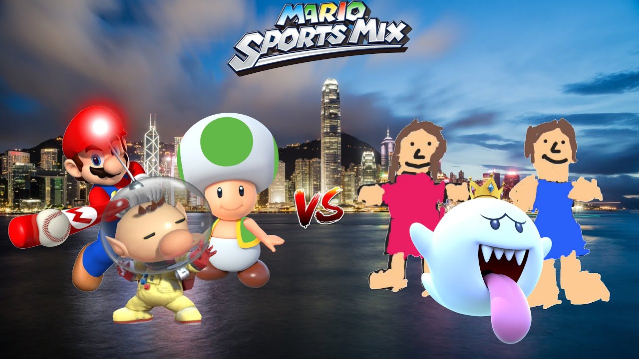 Mario Sports Mix - Dodgeball (3 players, Expert CPU) Exhibition Match ...