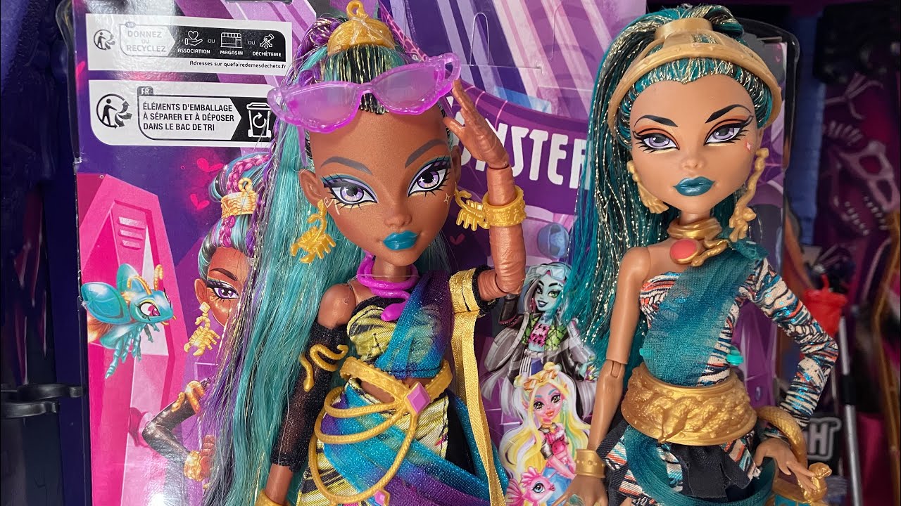 MONSTER HIGH G3 NEFERA DE NILE DOLL REVIEW AND UNBOXING + g1 comparison ...