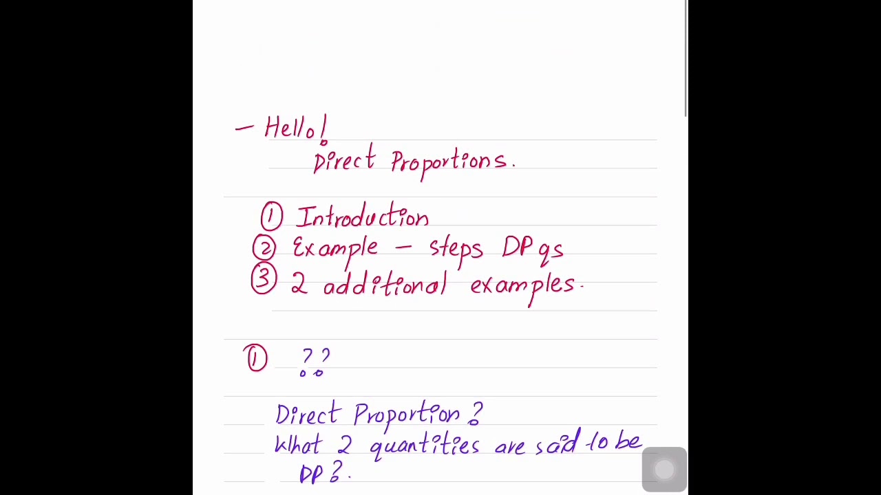 How To Solve Direct Proportion Questions Part 1 - YouTube