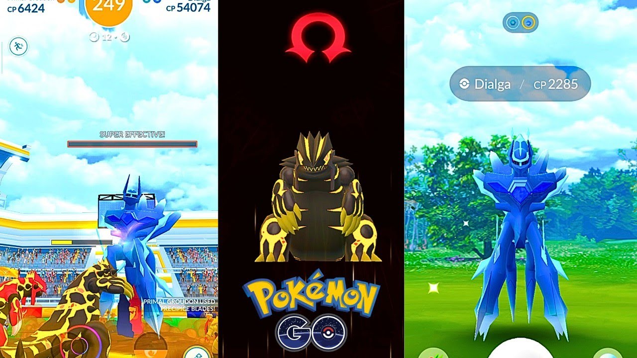 First Ever Origin Dialga Raid in Pokémon Go - YouTube