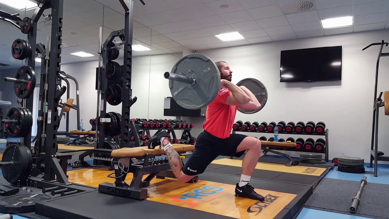 Front Rack Bulgarian Squat Lukasz Lojas - YouTube