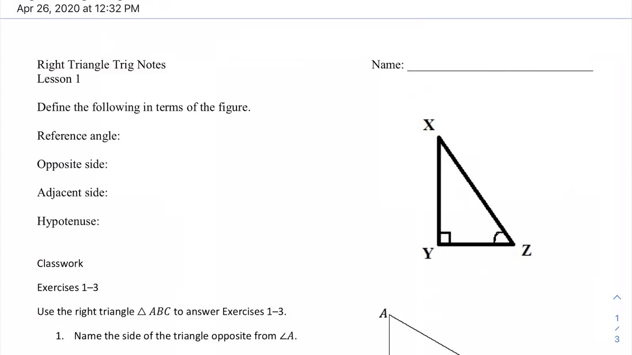 Right Triangle Trigonometry - YouTube