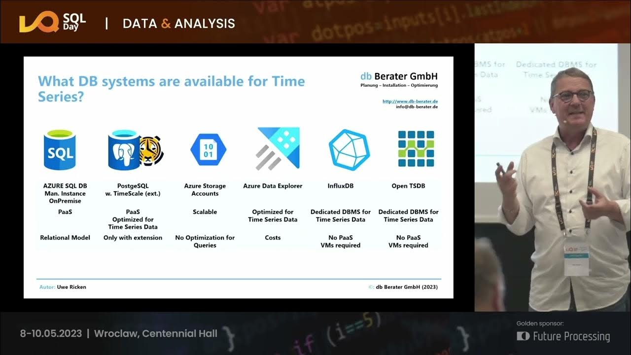 SQL Day 2023 - HOW TO HANDLE TIMESERIES WITH MICROSOFT SQL SERVER - Uwe Ricken - YouTube