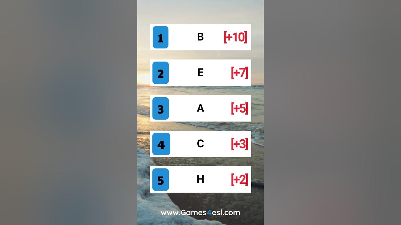 Fun Summer Quiz - Top 5 Quiz - Question 9 - YouTube