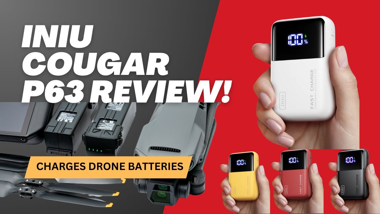 ⚡Best Portable Power Bank to Charge Drone Batteries? 🔋| INIU Cougar P63 ...