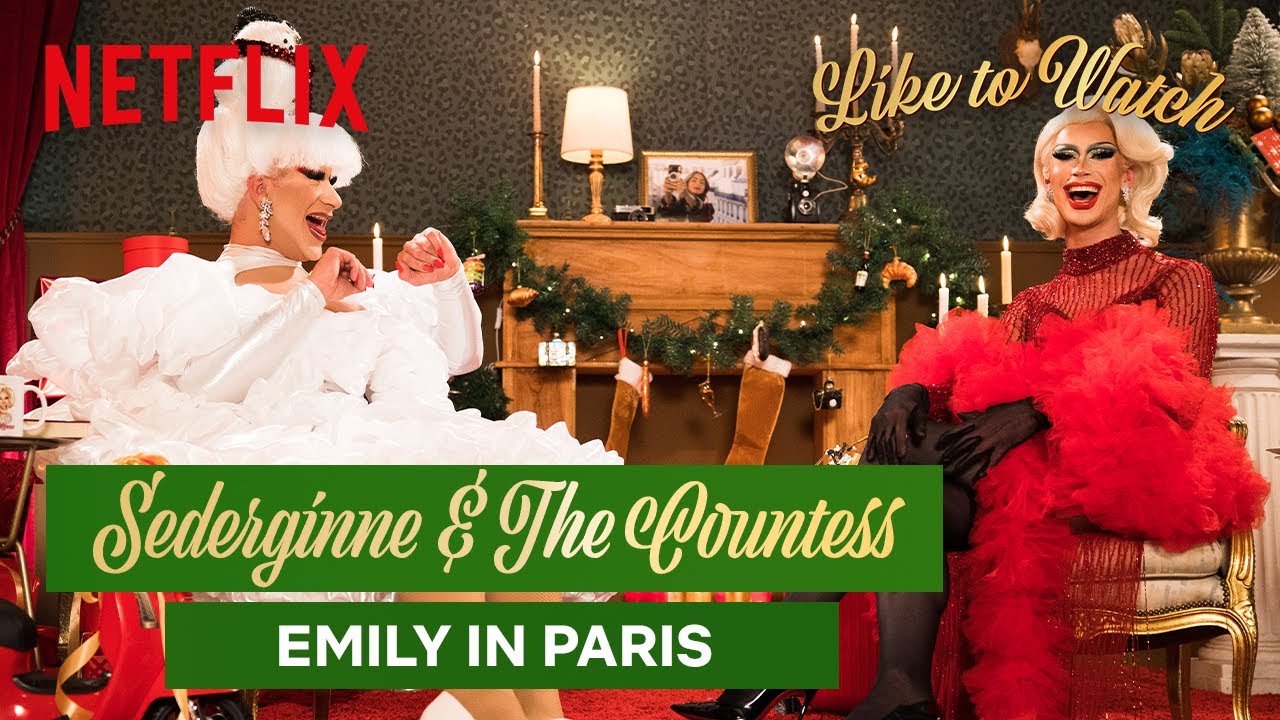 Drag queens Sederginne & The Countess Like to Watch | Emily in Paris ...