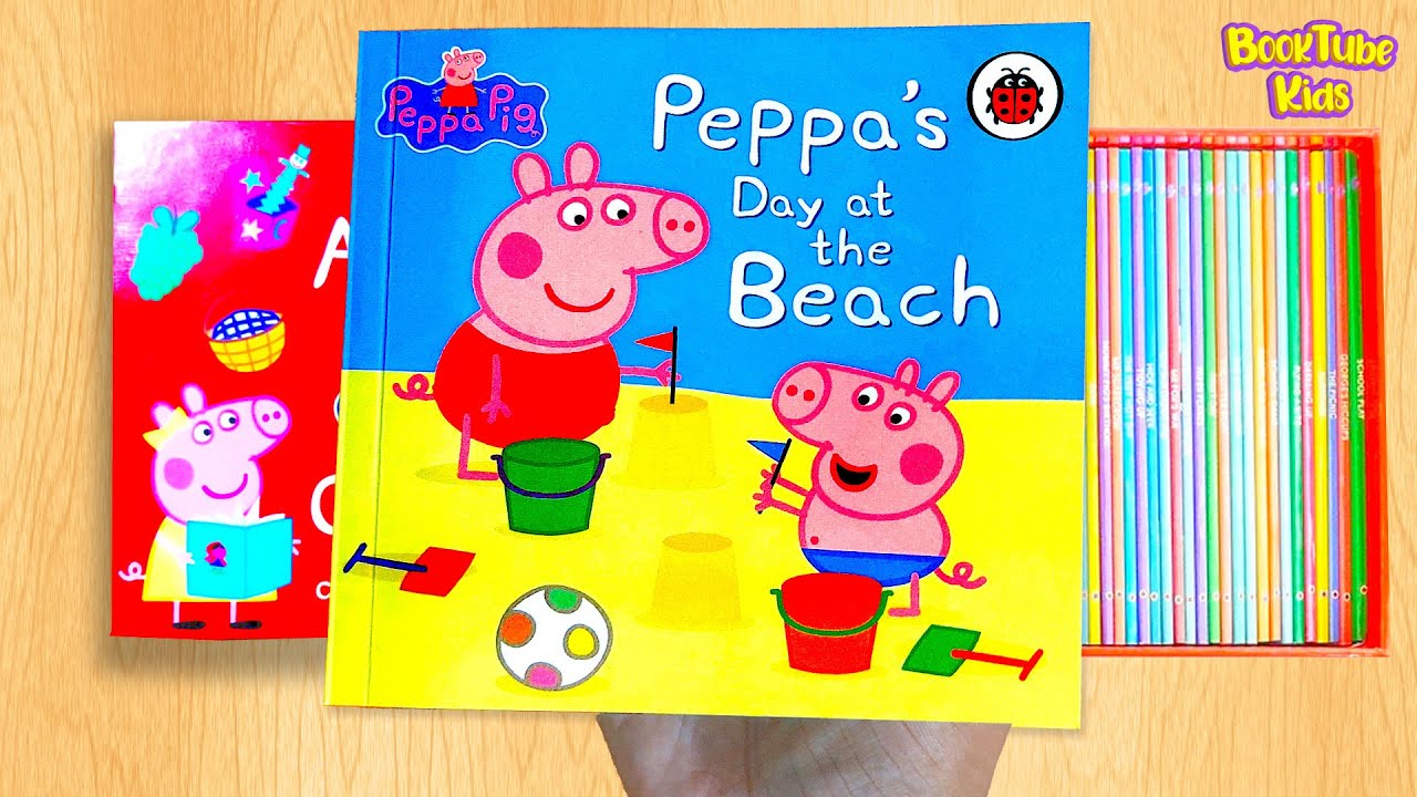 🐷PEPPA PIG : PEPPA DAY AT THE BEACH 37 | Kids Books Read Aloud - YouTube