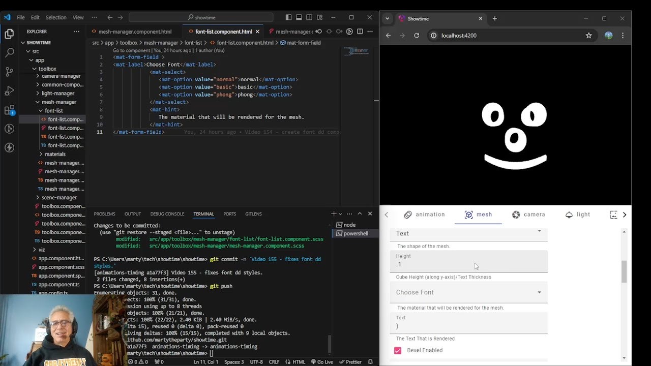 Angular/ThreeJS - Video 156 adds mat icon font loading - YouTube
