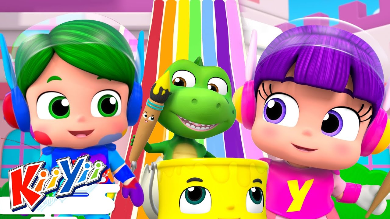Rainbow Painting Color Chaos | Best of KiiYii Songs | ABC and 123 ...