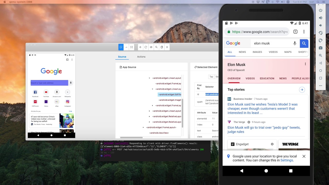 Appium (Python) - Switching from native app view to web view using ...