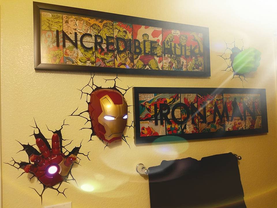 My Son's Avengers Bathroom - YouTube
