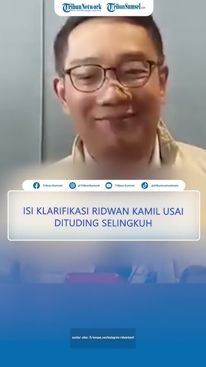 RIDWAN Kamil dengan Tegas Bantah Isu Perselingkuhan, Saya Hanya Bertemu Sekali dengan ...