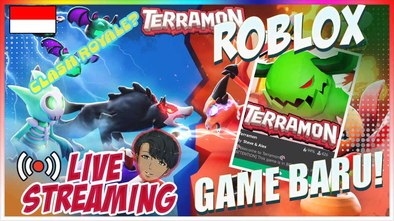 🔴 [VERTICAL LIVE] Clash Royale tapi Roblox | Roblox TERRAMON | Rein.b ...