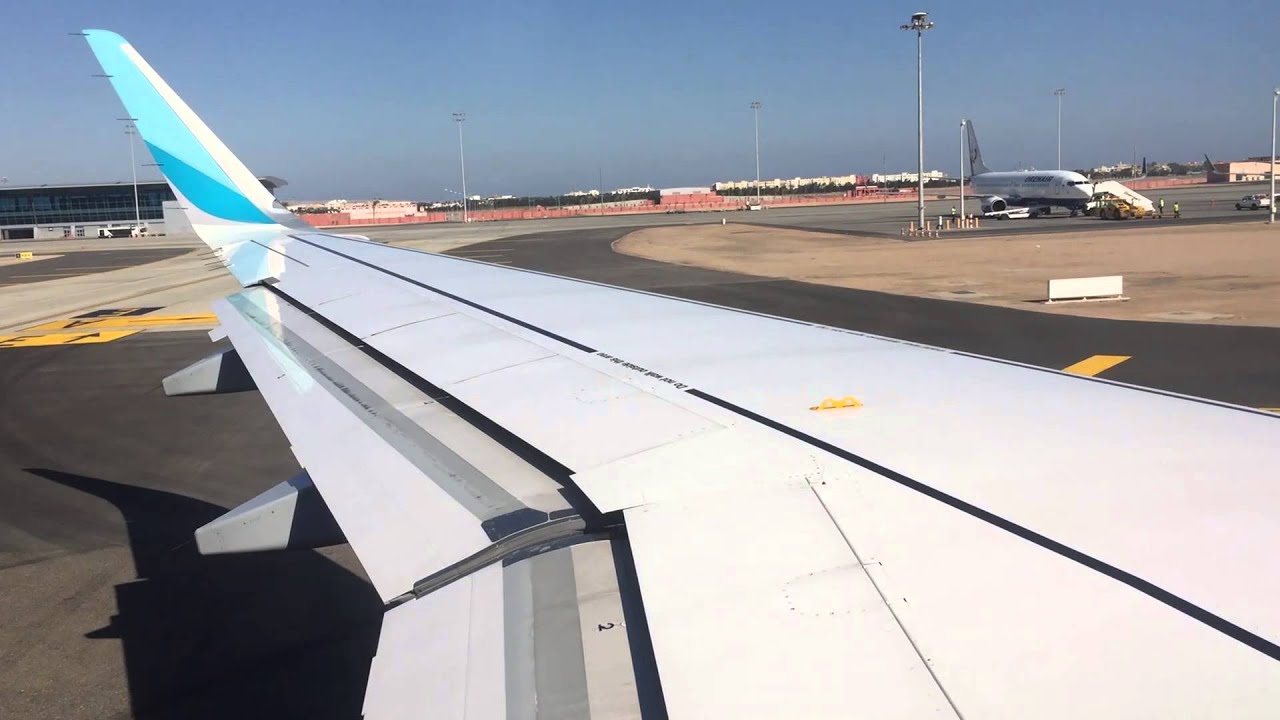 Eurowings A320 Sharklets pushback and takeoff in Hurghada - YouTube