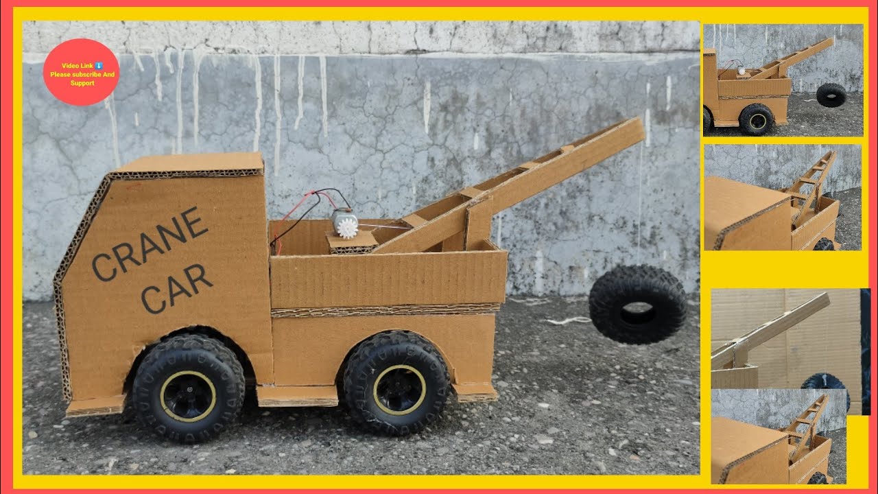 How To Make Remote Control Crane Truck Car From Cardboard Ghar Mein Kaise Crane Car Banate how-to-make-remote-control-crane-truck-car-from-cardboard-ghar-mein-kaise-crane-car-banate