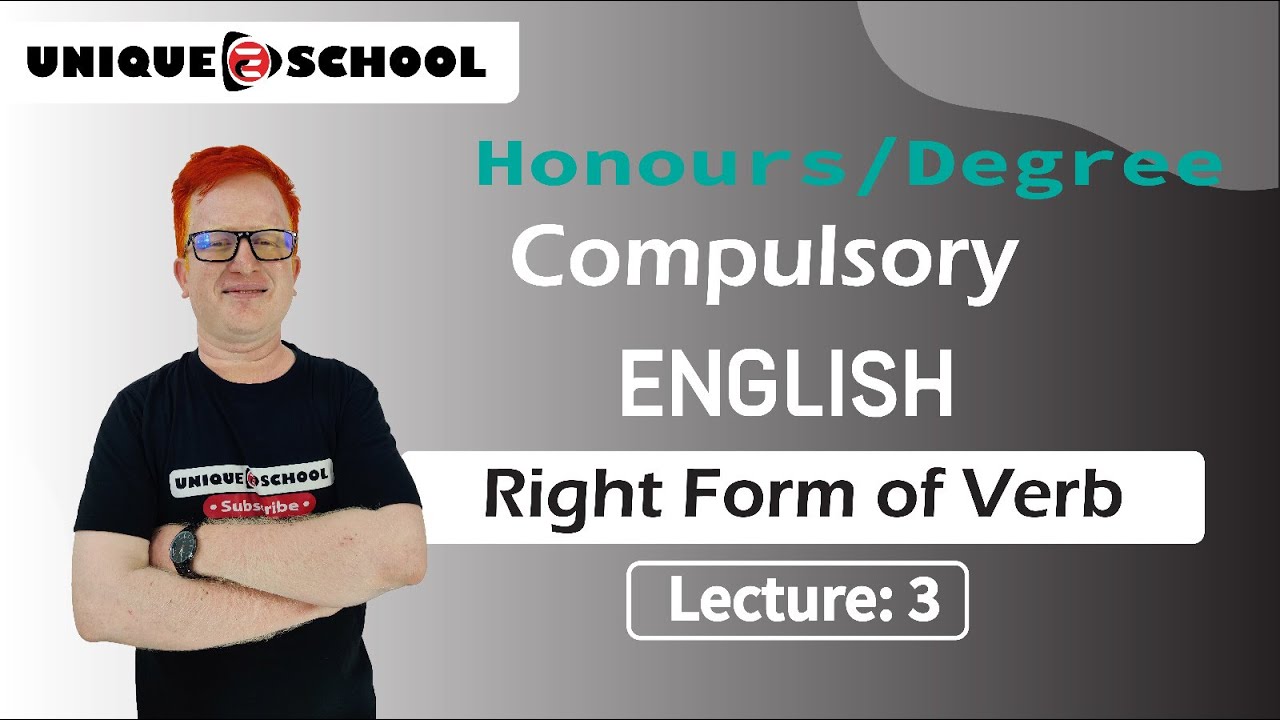 Right form of verb। Important Rules Class 1 । Compulsory English for ...