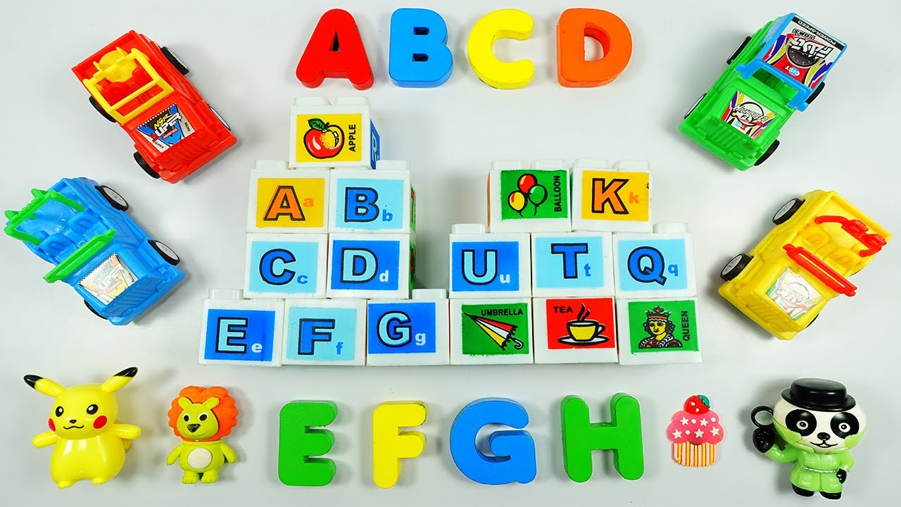 Learn English Alphabets and Colors Surprise Car Toys, Preschool ...
