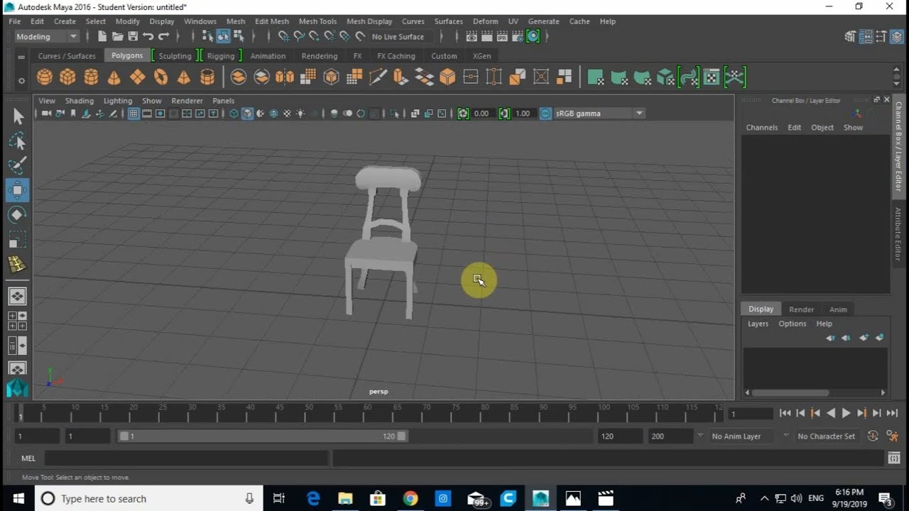 How to design a 3d model of a chair( Autodesk Maya) - YouTube