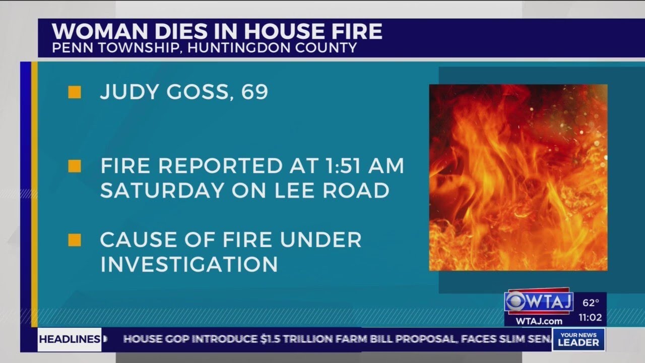 Early morning fire kills one in Huntingdon County - YouTube