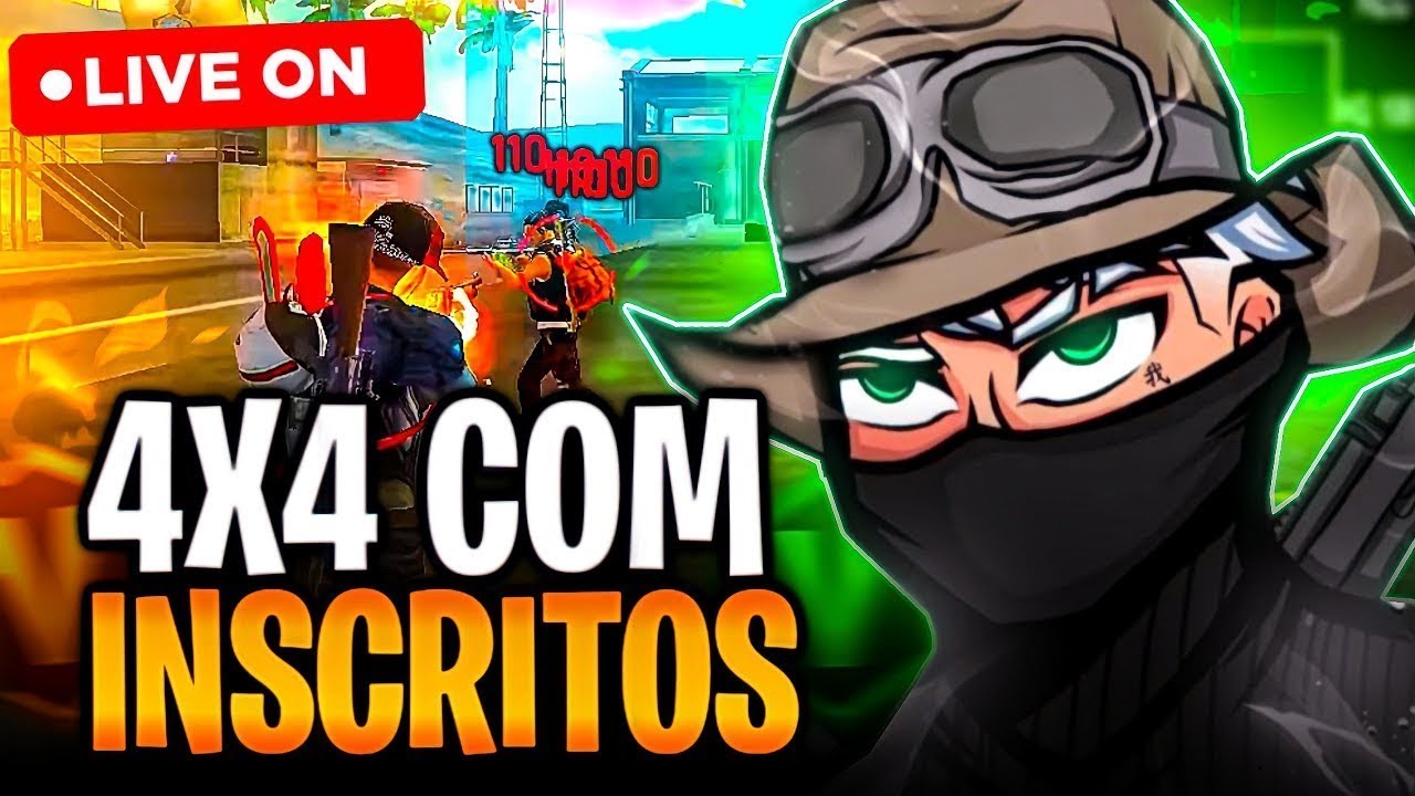 🔥 LIVE FF 🔥 FREE FIRE AO VIVO 🔥 4X4 + 6X6 COM INSCRITOS 🔥 SALA ...