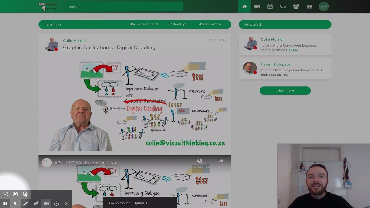 The Digital Doodler @Crovv Networking Platform - YouTube