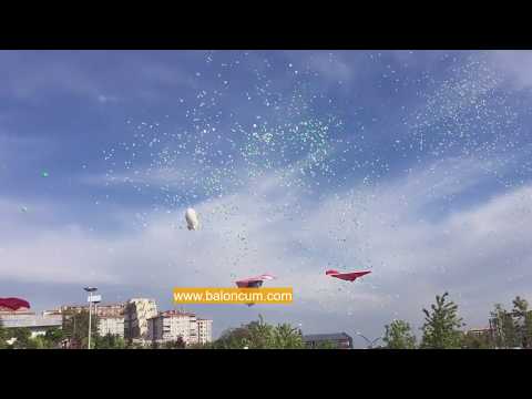 Fileden Uçan Balon Bırakma - www.baloncum.com / 0212 268 03 93